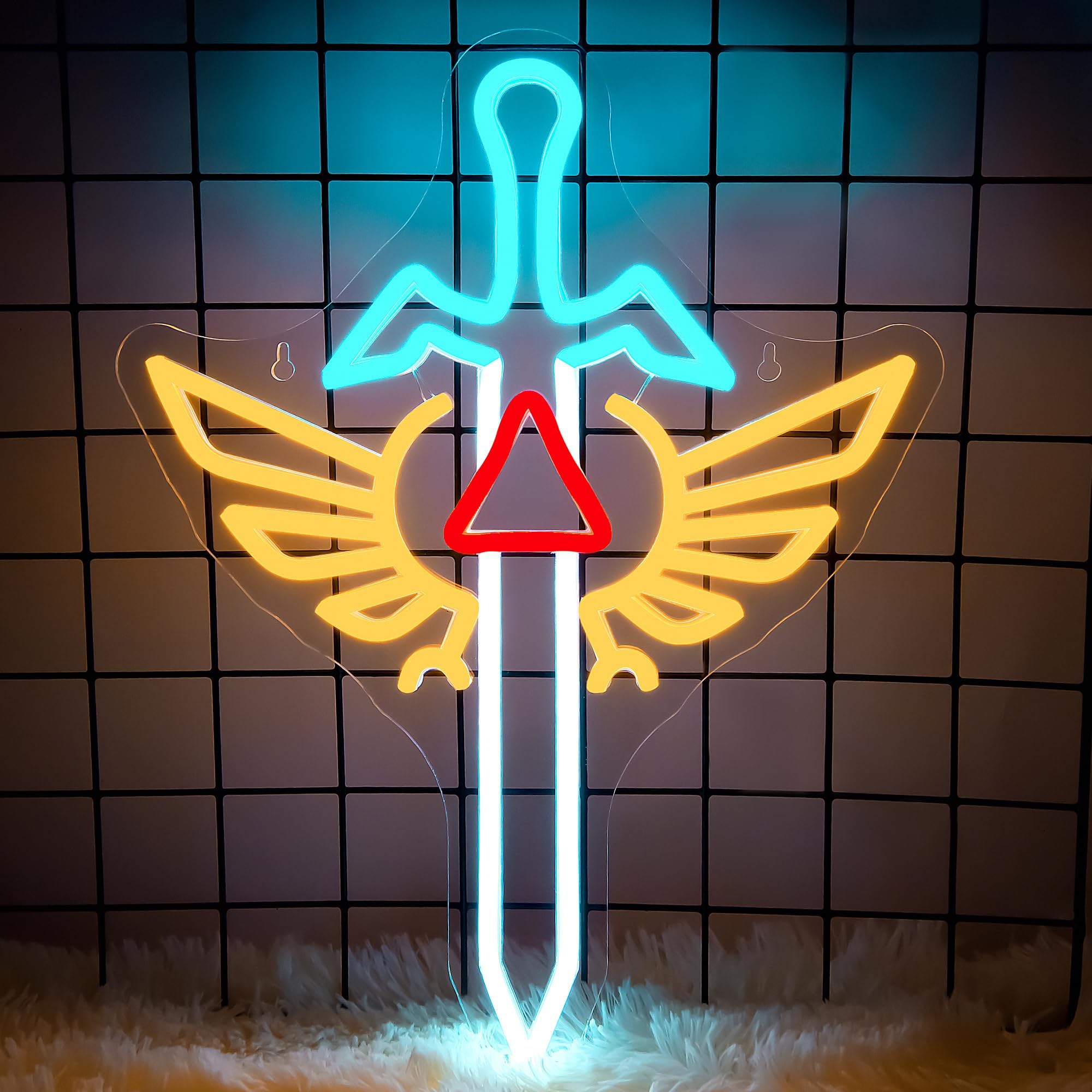Amazon.com : Gaming Sword Neon Sign for Wall Decor Sword LED Neon Light ...