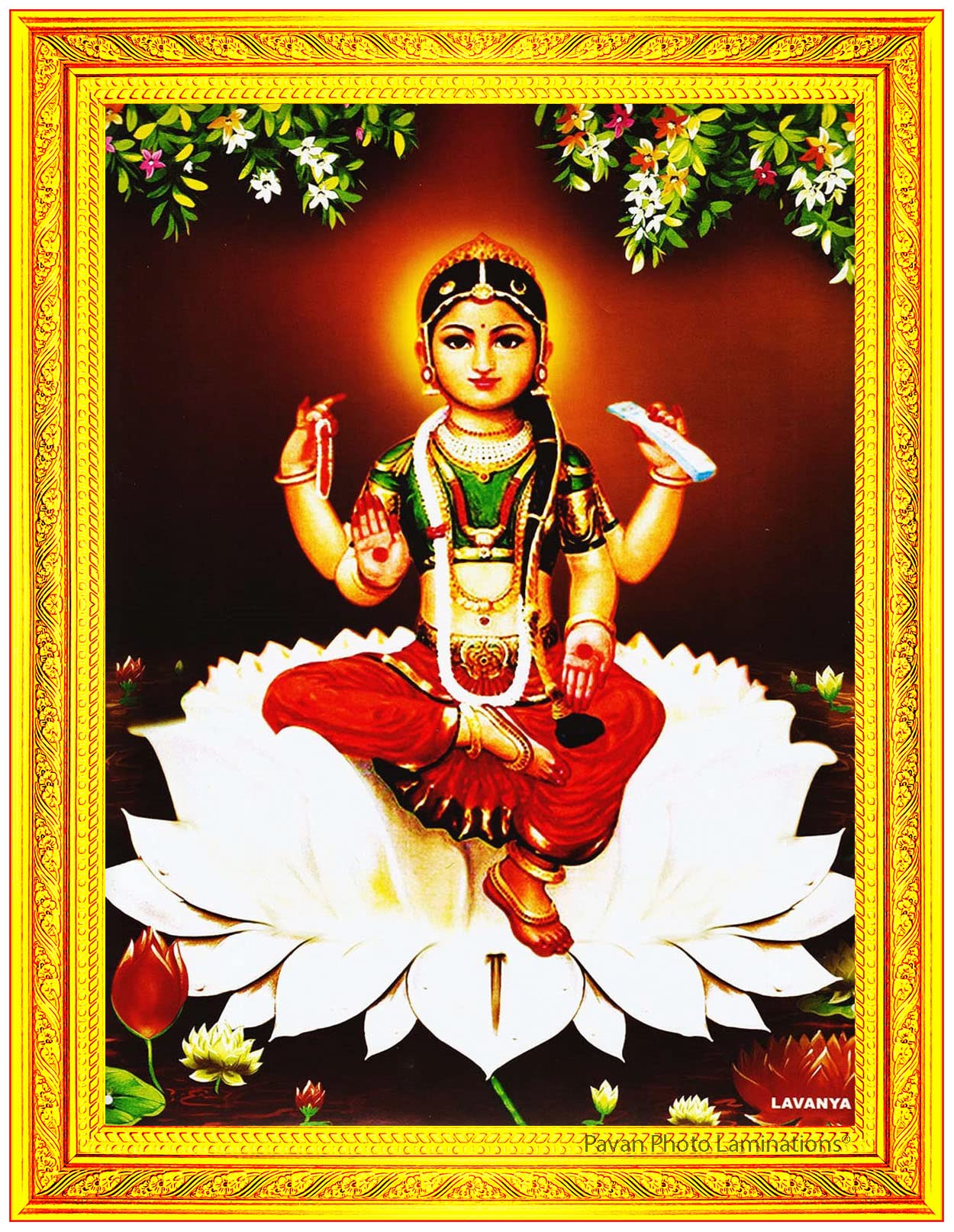 Buy Pavan Photo Laminations, Goddess Bala Tripura Sundari Amman Bal ...