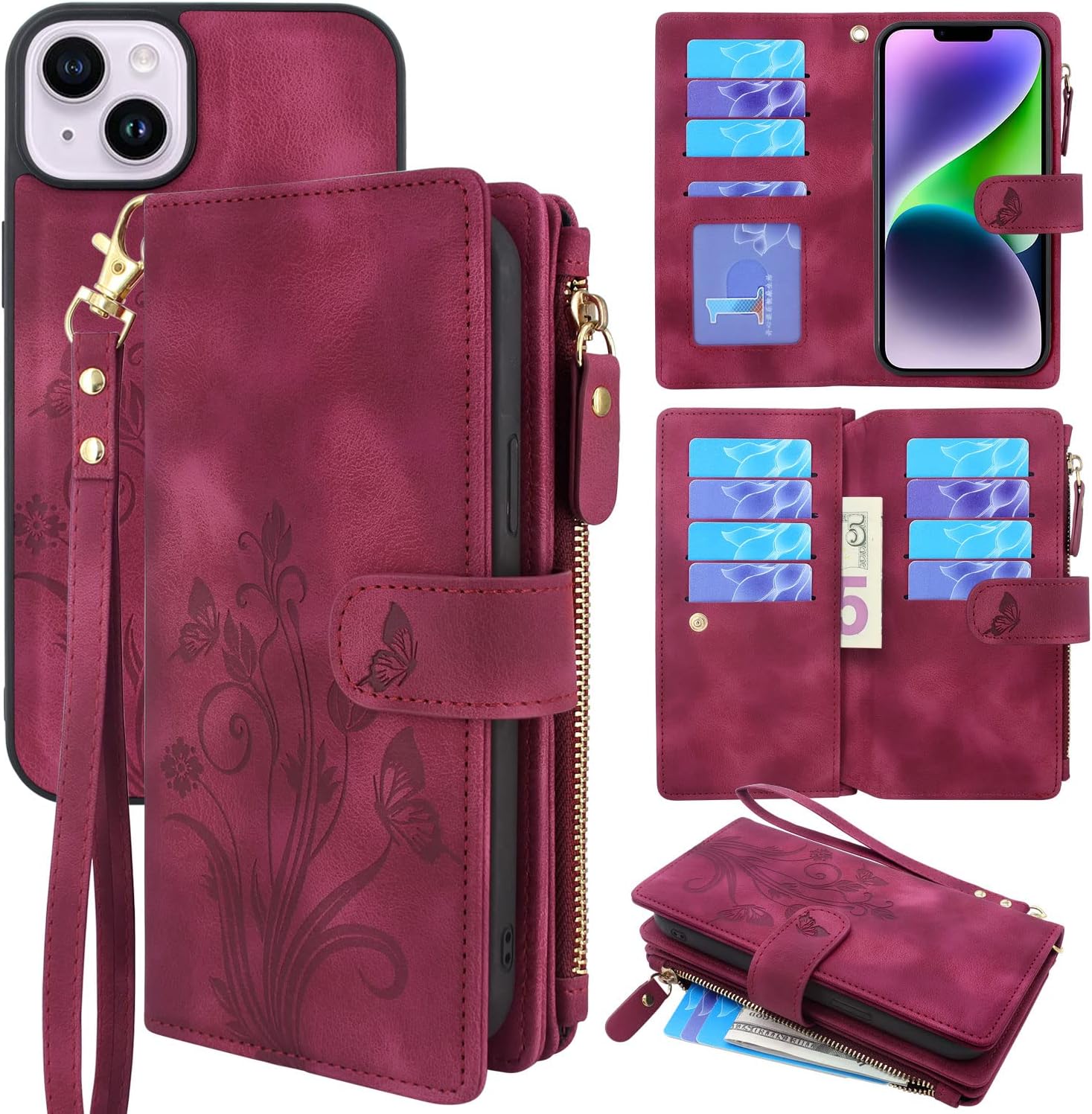 Amazon.com: Lacass Compatible with iPhone 14 Plus 6.7 inch Case [ Card ...