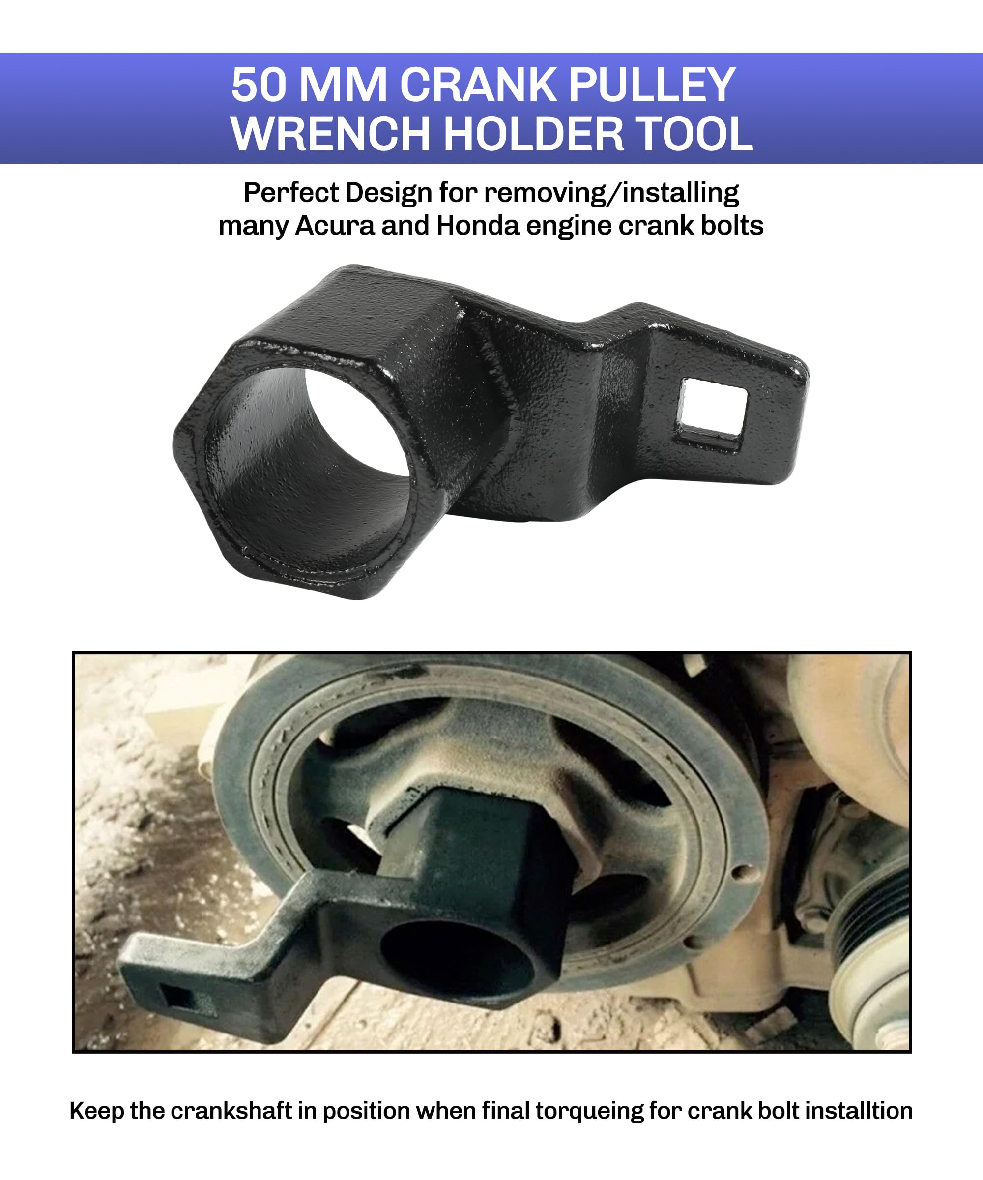 Snapklik.com : Bylikeho Crankshaft Pulley Removal Tool,Automotive Tool,Car Accessories Weighted ...