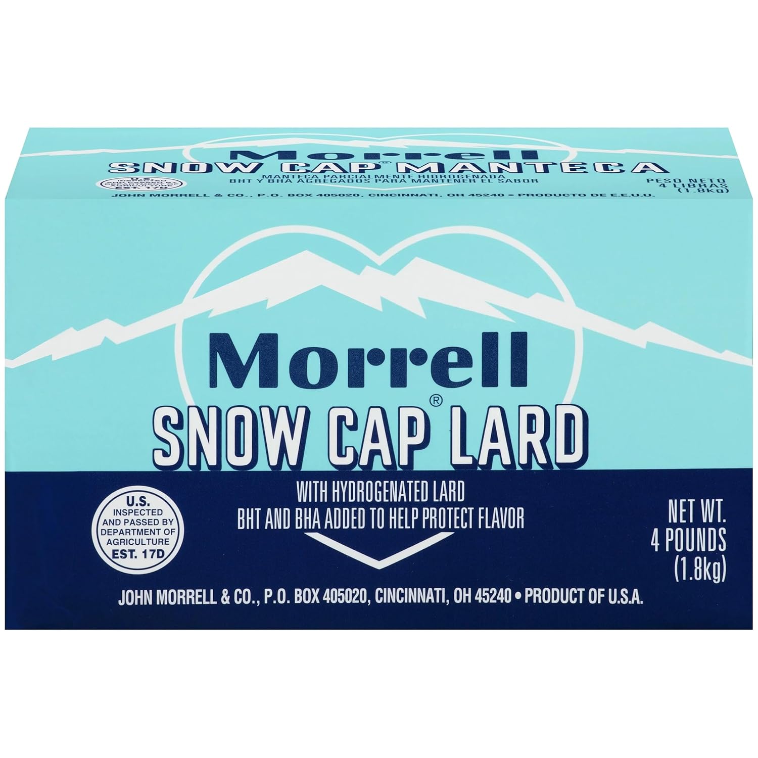 Amazon.com : Snow Cap Lard, 1 Pound packages (Pack of 3) : Everything Else