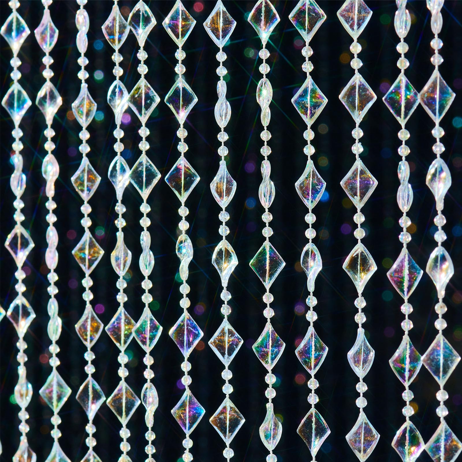 HYVAKUPPA Colorful Crystal Beaded Curtain Hanging Door Beads String ...