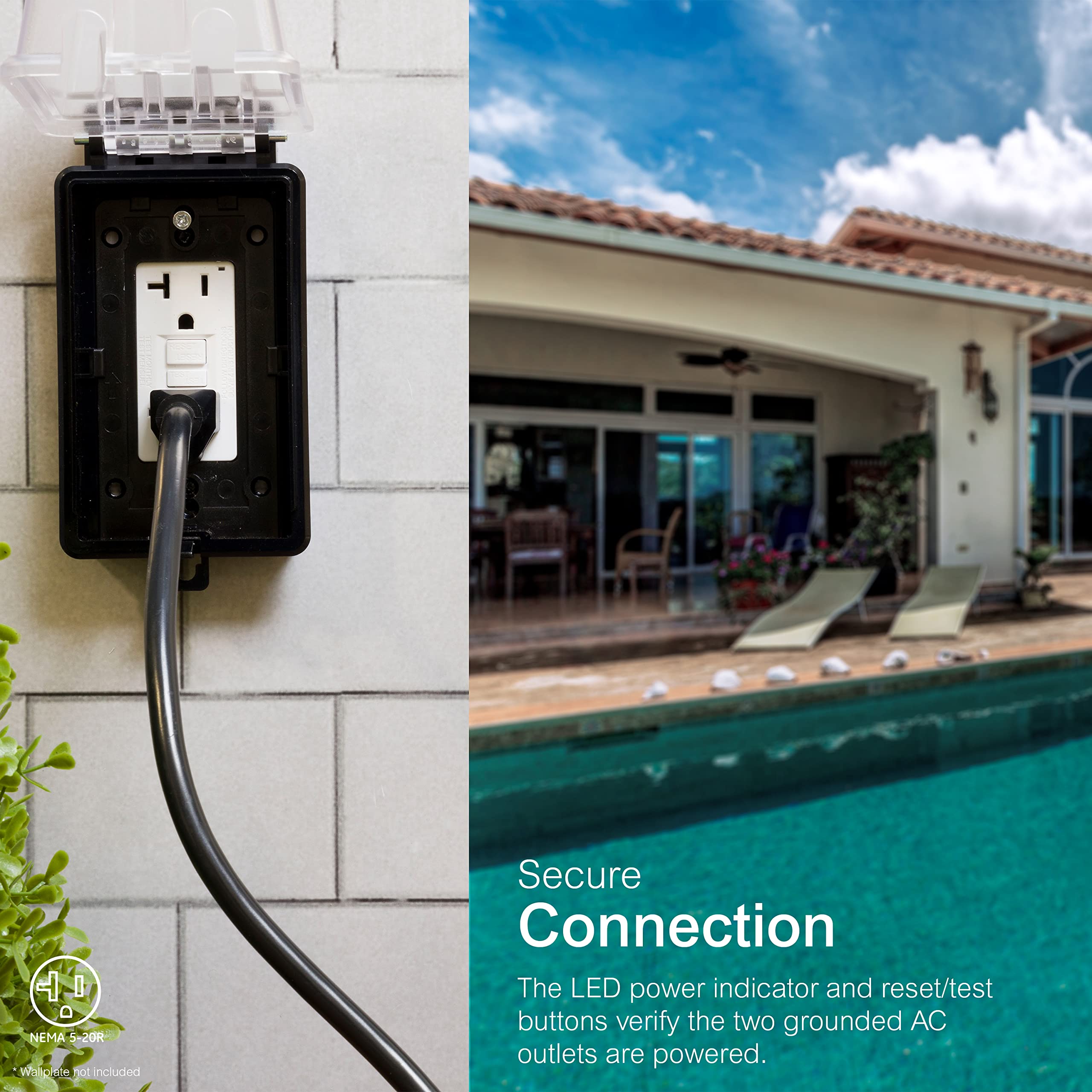 Snapklik.com : UltraPro GFCI Outlet, Tamper-Resistant, 20A, White, In ...