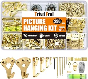 236Pcs Picture Hanging Kit, Picture Hangers, Heavy Duty Frame Hooks ...