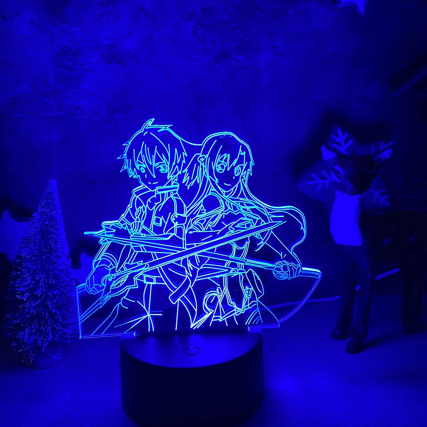 Amazon.com: 3D Night Light Illusion Neon Sign LED Decor Lamps USB Anime ...
