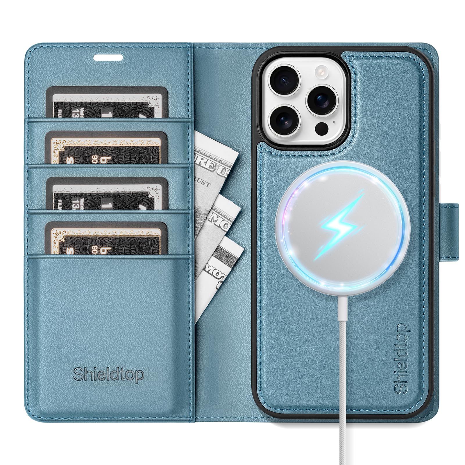 Amazon.com: Shieldtop Compatible Magsafe Magnetic 2 in 1 Detachable iPhone 13 Pro Max Wallet ...