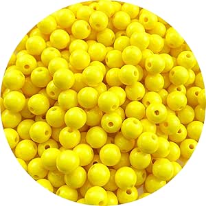 Amazon.com: Jmassyang 350 Pieces 8mm Acrylic Round Beads Smooth Spacer ...