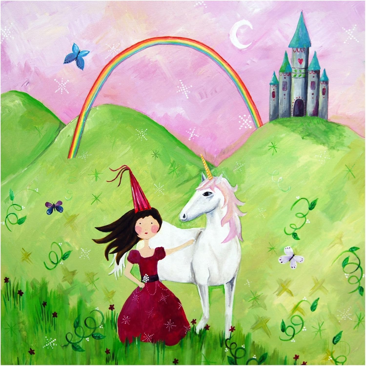 Amazon｜Cici Art Factory 16x 16 Brunette Haired Princess by Cici Art ...