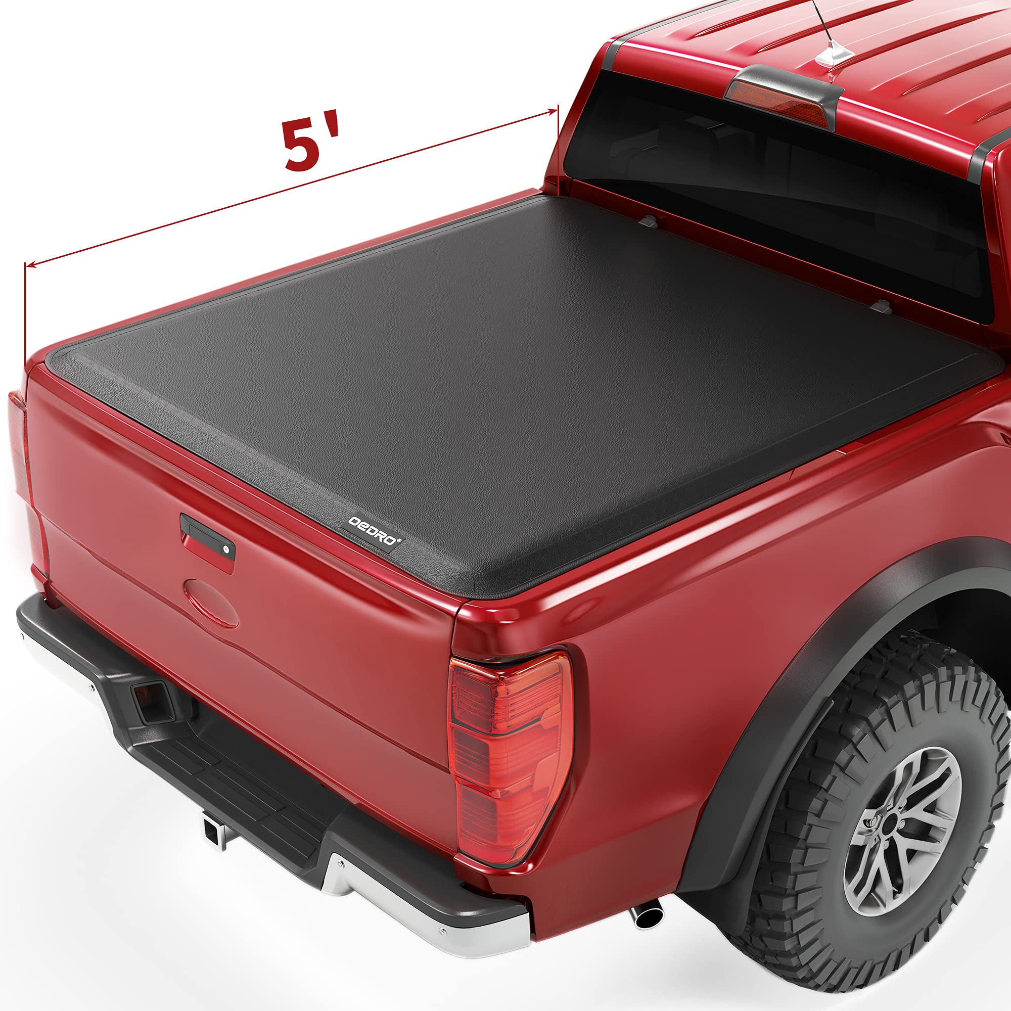 Buy oEdRo Truck Bed Tonneau Cover Soft Roll Up Compatible with 2019 ...