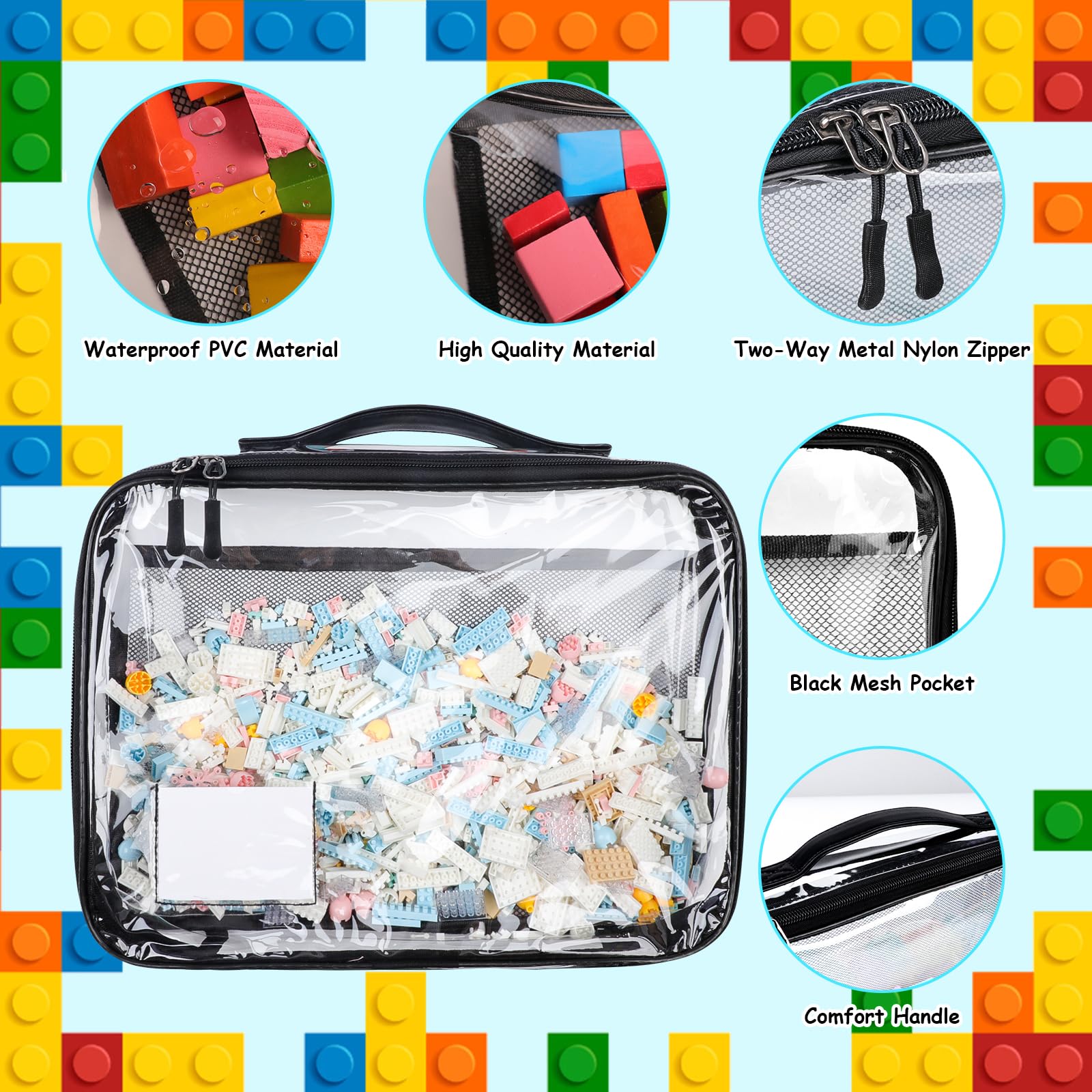 Snapklik.com : Tesuko 4 Pack Toy Storage Organizer Bag For Lego Brick ...