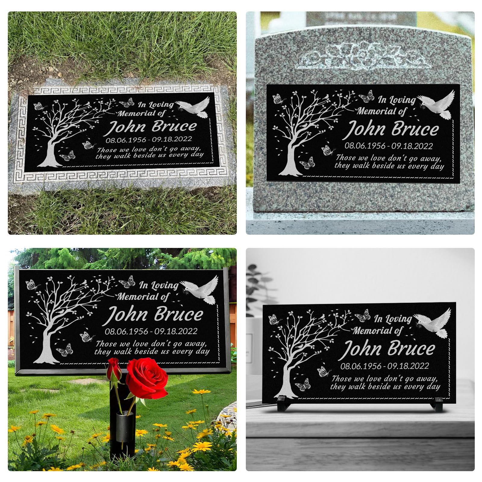 Snapklik.com : MDFUGEG Personalized Memorial Plaque,Headstones For ...
