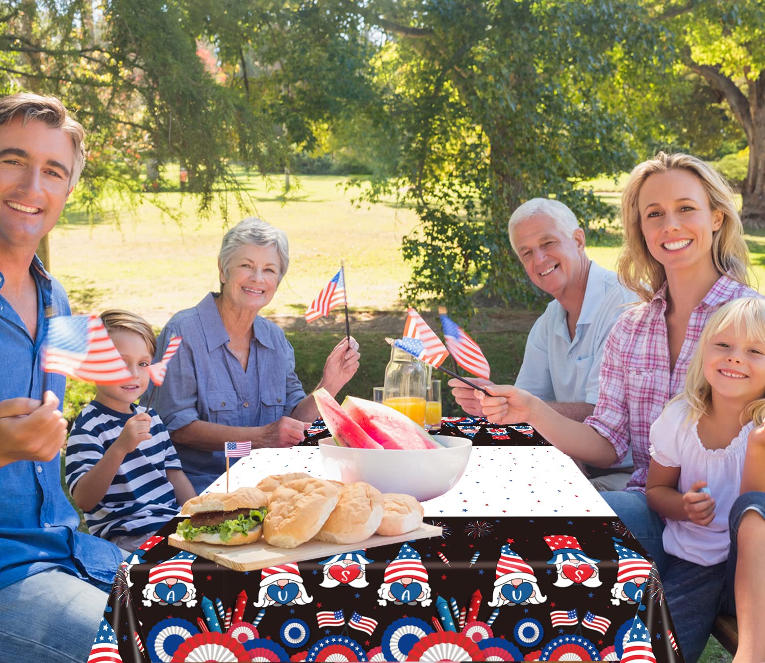 Snapklik.com : 4th Of July Tablecloths 2 Pack Patriotic Table Cloth ...