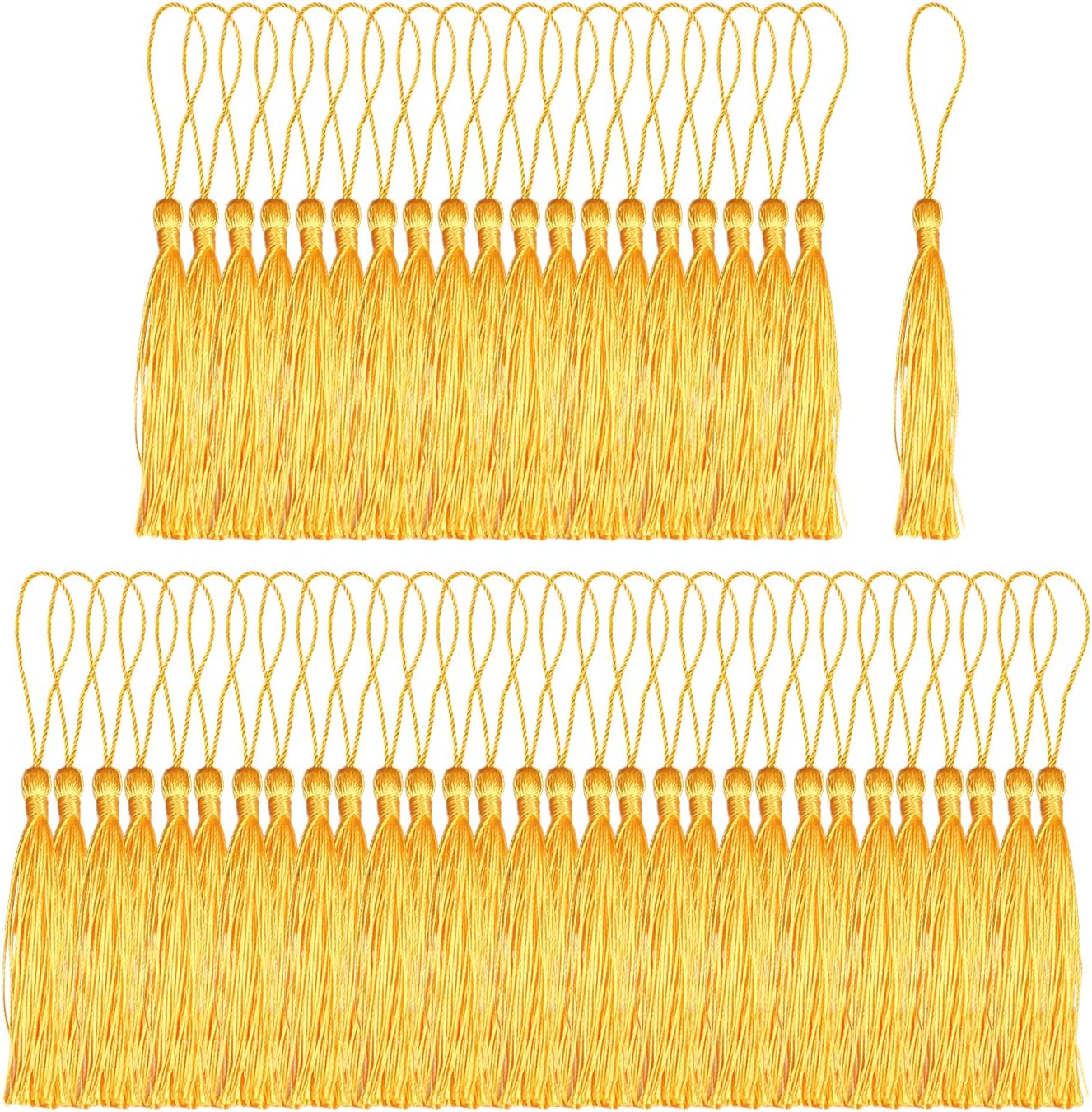 100pcs 13cm / 5 Zoll Seide Quaste Machen Handgemachte Quaste mit 2 Zoll ...