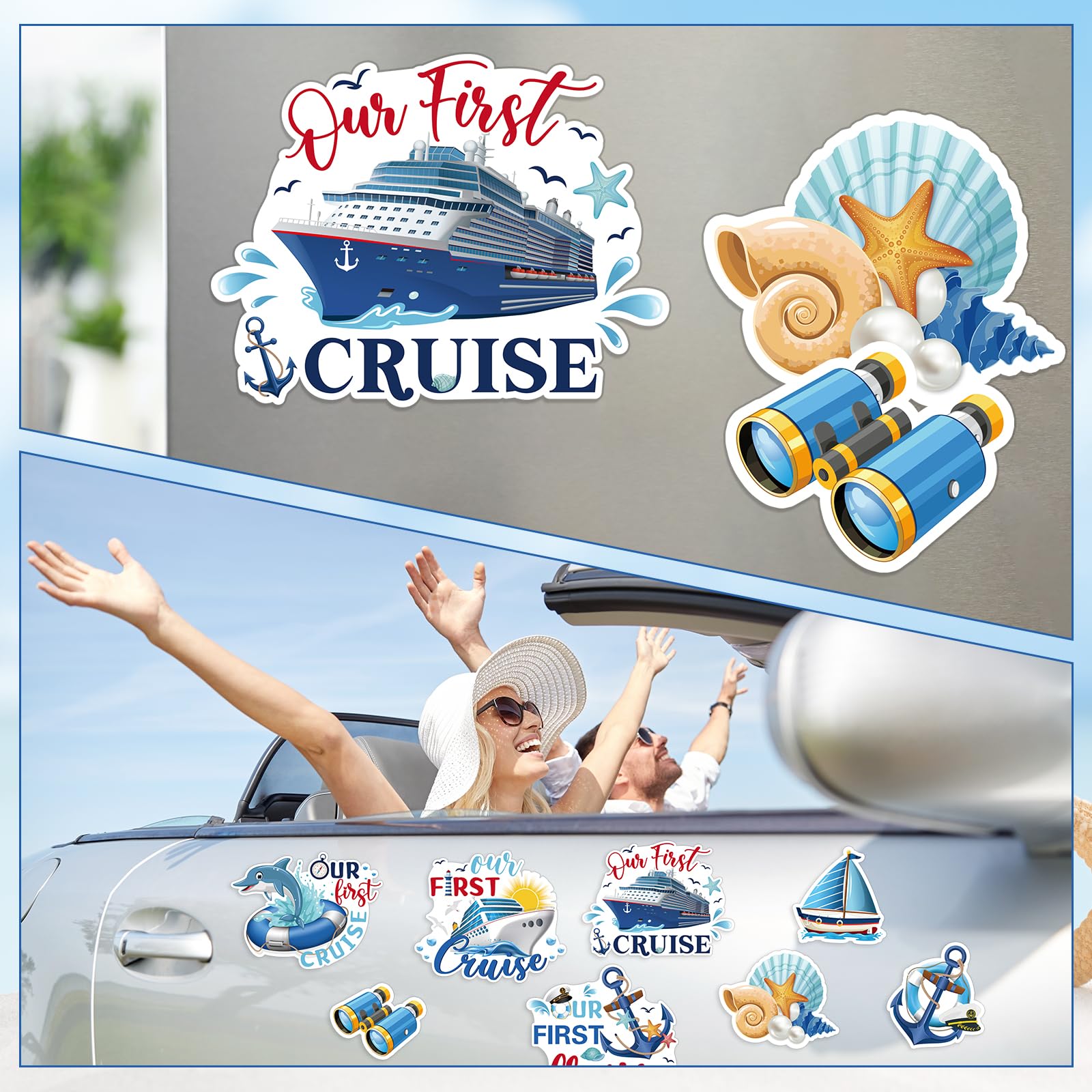 Snapklik.com : Kanayu 12 Pieces Cruise Door Magnets Decorations, Sea ...