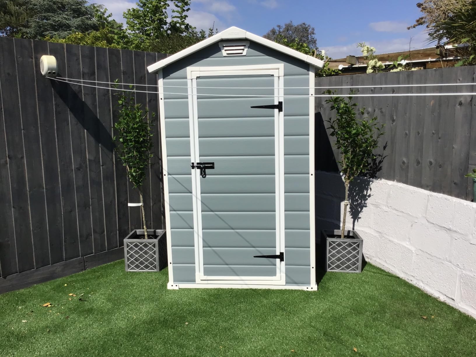 Shop4allsorts Set Of 2 Lazio Trough Patio Planter Garden Plastic Flower ...