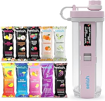 Amazon.com: Selah Flavored Water Bottle - 20oz Water Bottle With Flavor ...