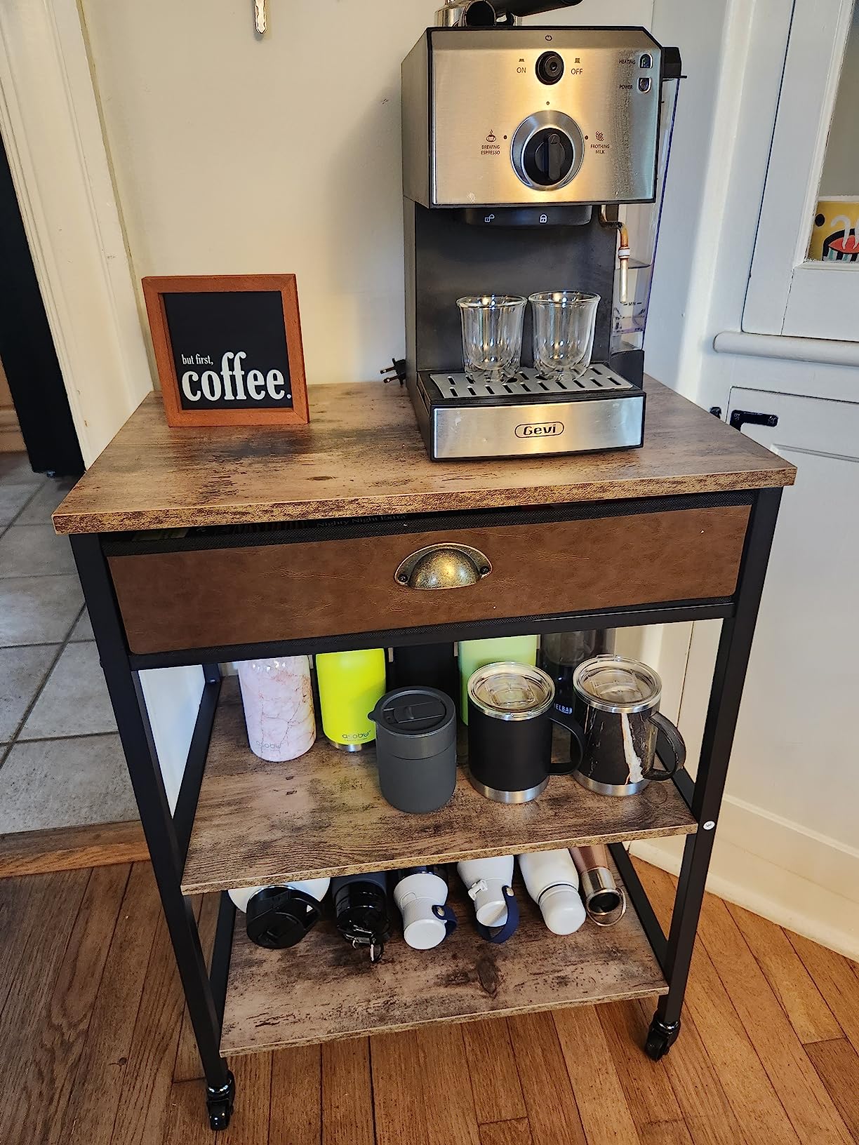 $11/mo - Finance X-cosrack Coffee Bar Cabinet with Storage,3 Tier ...