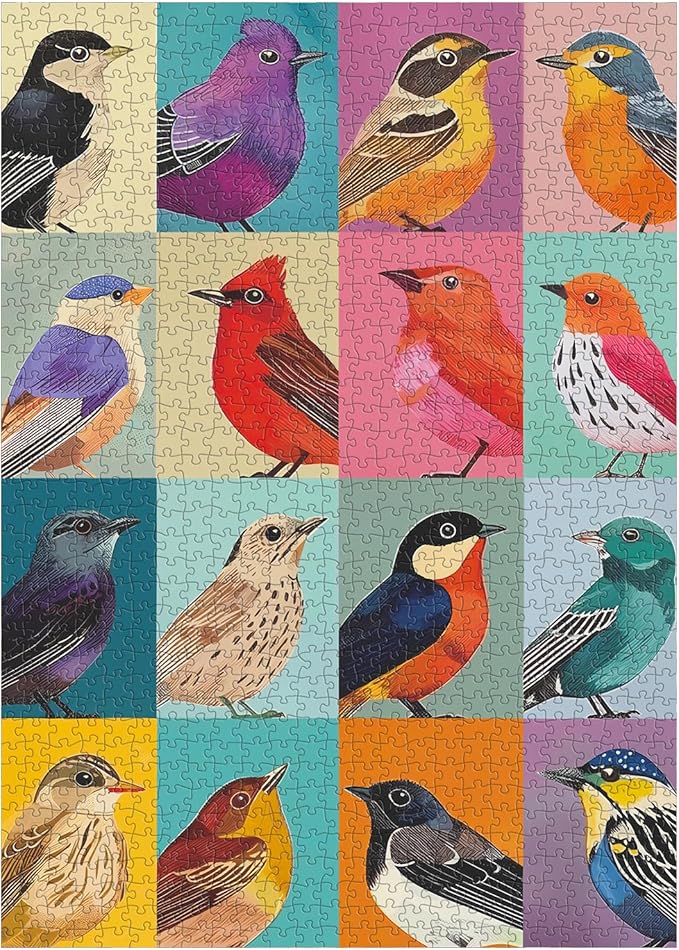 Amazon.com: Adults 1000 Piece Animal Bird Puzzles - Collect 16 Colorful ...