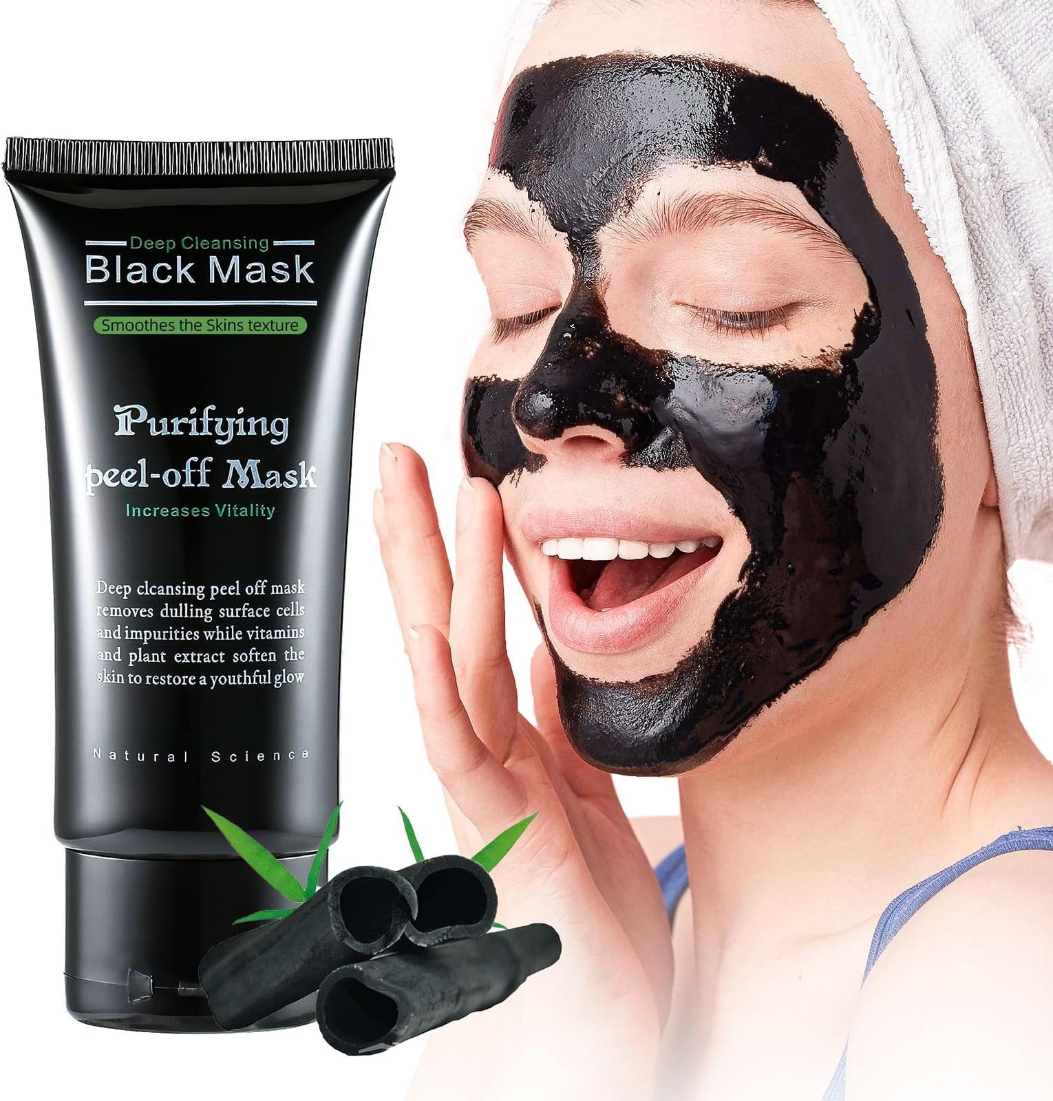 Amazon.com : Blackhead Remover Mask - Activated Charcoal Peel Off Mask ...