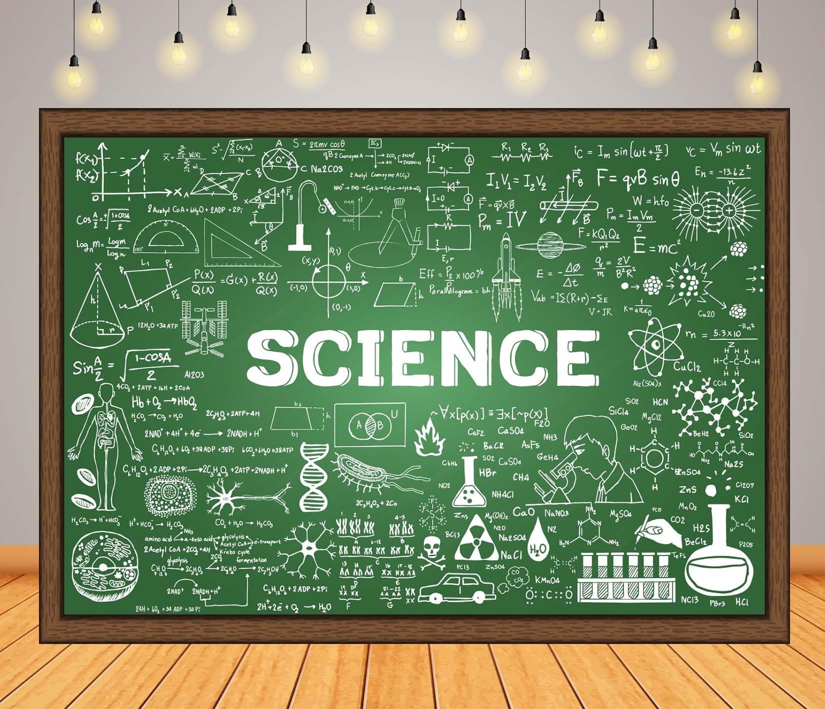 Photo Backdrop 8x6ft Science Theme Blackboard Backdrop - Chemistry ...