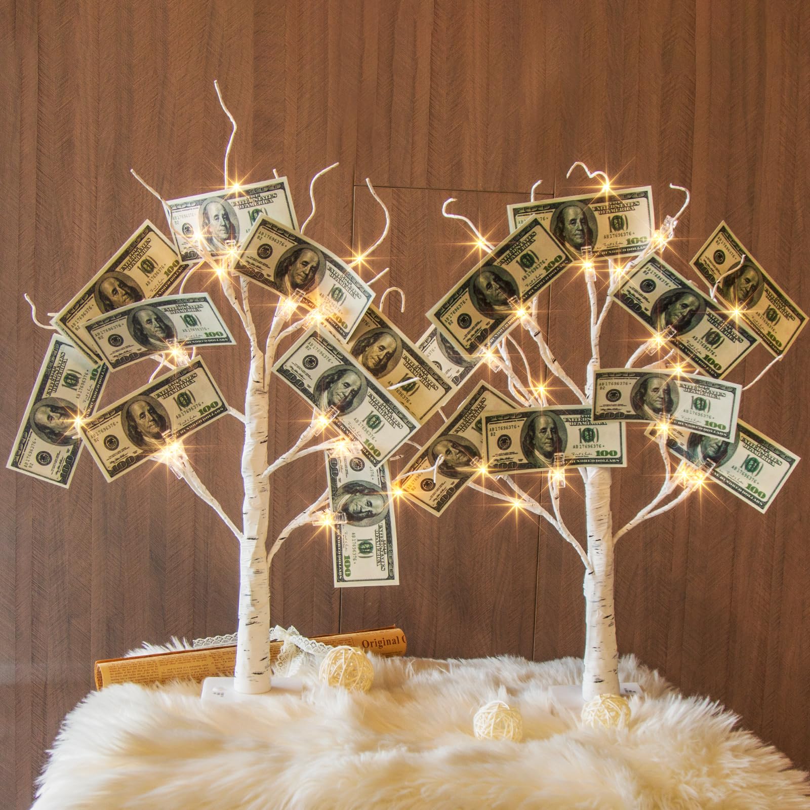 Amazon.com: EAMBRITE Money Tree Gift Holder, Gift Card Tree 2FT 24LED ...