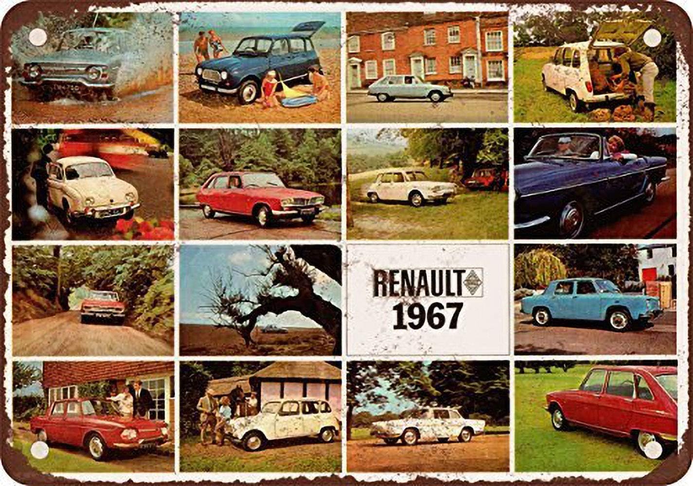 Renault Line-Up Blechschild Retro Blech Metall Schilder Poster Deko ...