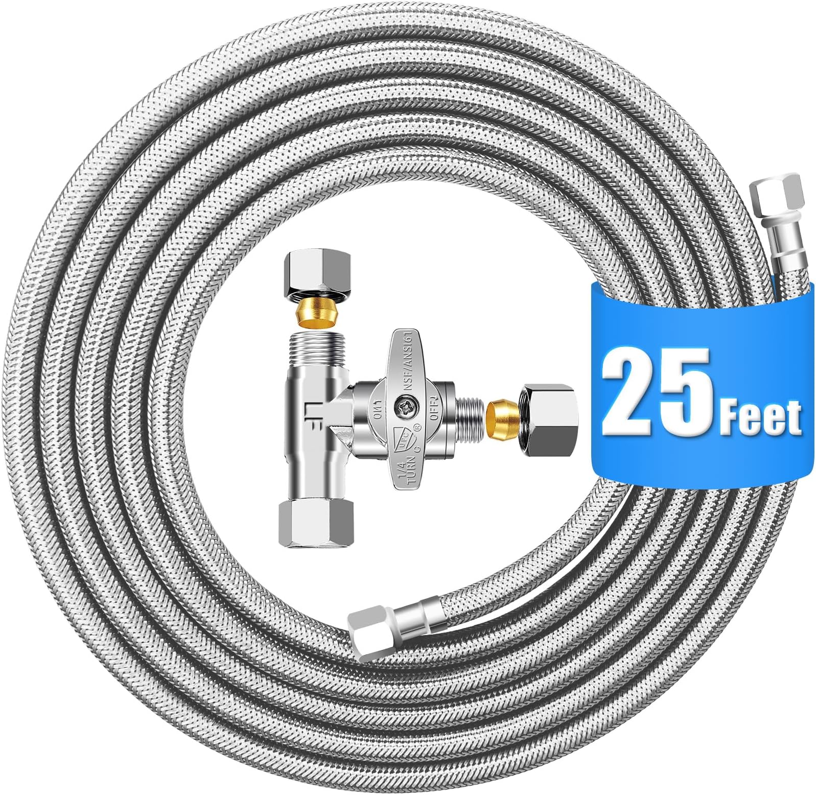 Amazon.com: Refrigerator Water Line Kit with Feed Water Adapter and ...