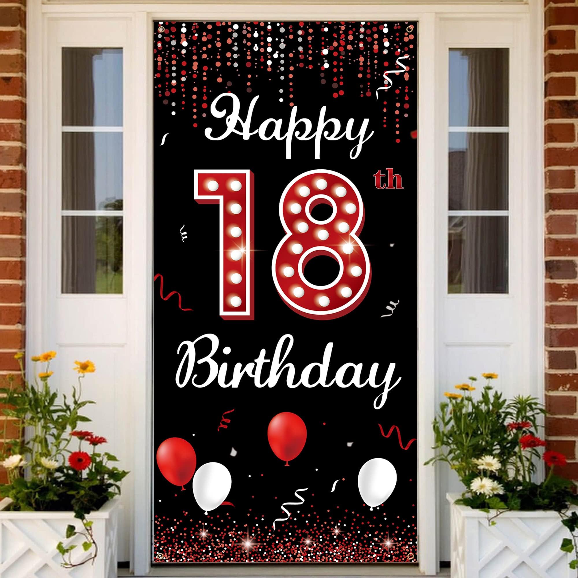 Amazon.com: Back In 2006 Red and Black 18th Birthday Decorations Happy ...
