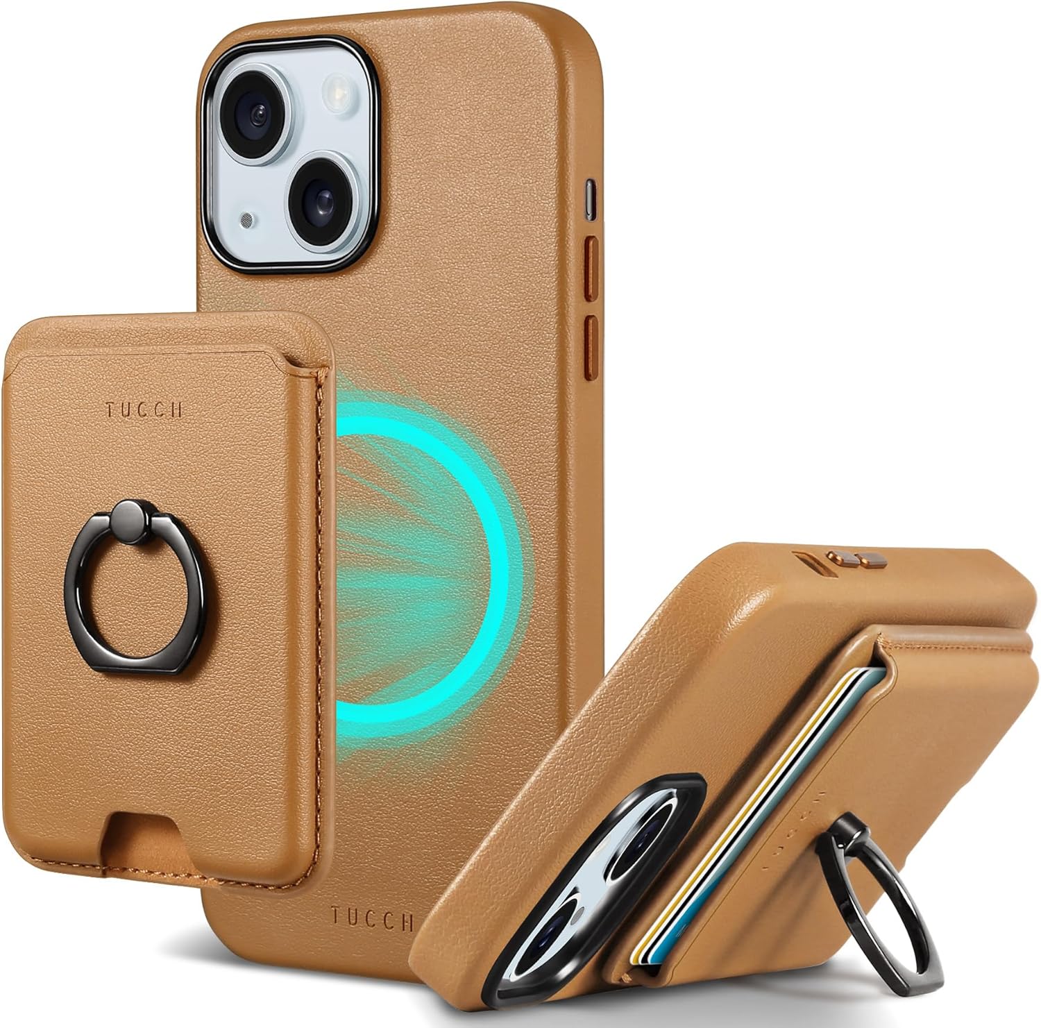 Amazon.com: TUCCH Case for iPhone 15 with Removable Card Wallet ...