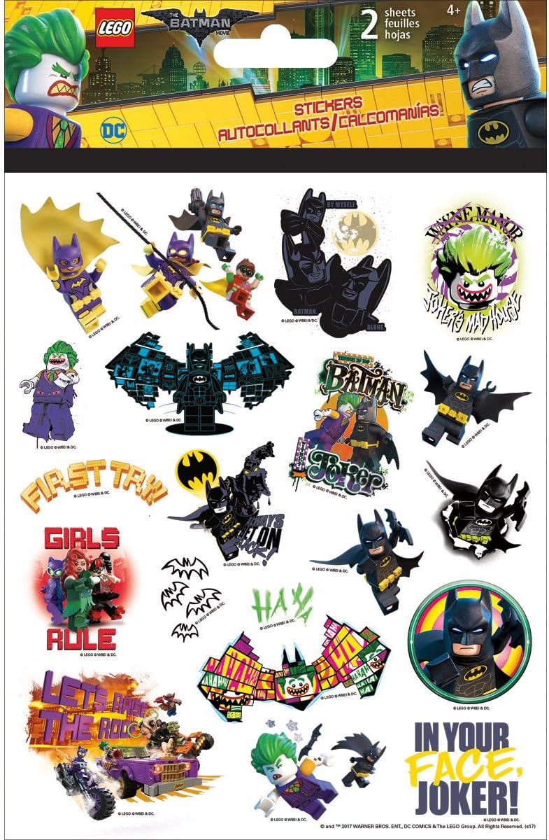 Amazon.com: Lego Foldover Stickers 2 Sheets-DC The Batman Movie : Toys ...