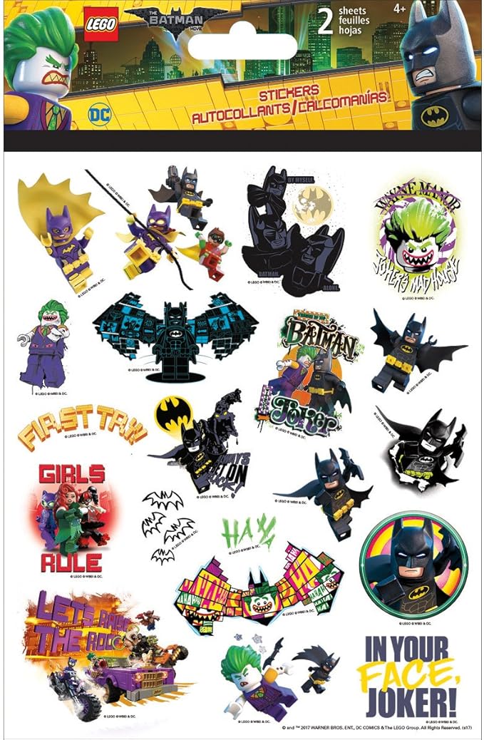 Amazon.com: Lego Foldover Stickers 2 Sheets-DC The Batman Movie : Toys ...