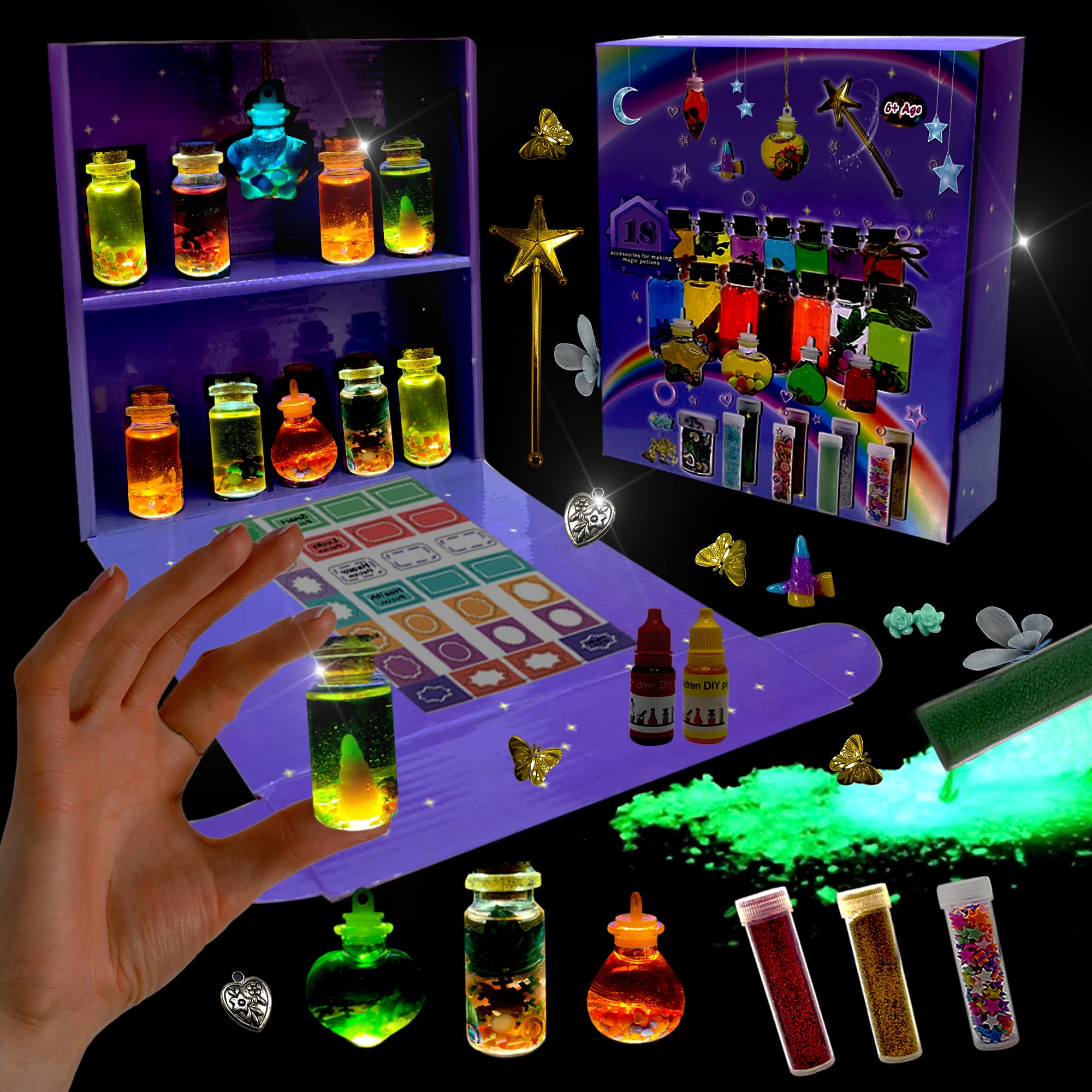 Amazon.com: AWZNG 18pcs Potion Bottles Kits For Girls,Fairy Mixies ...