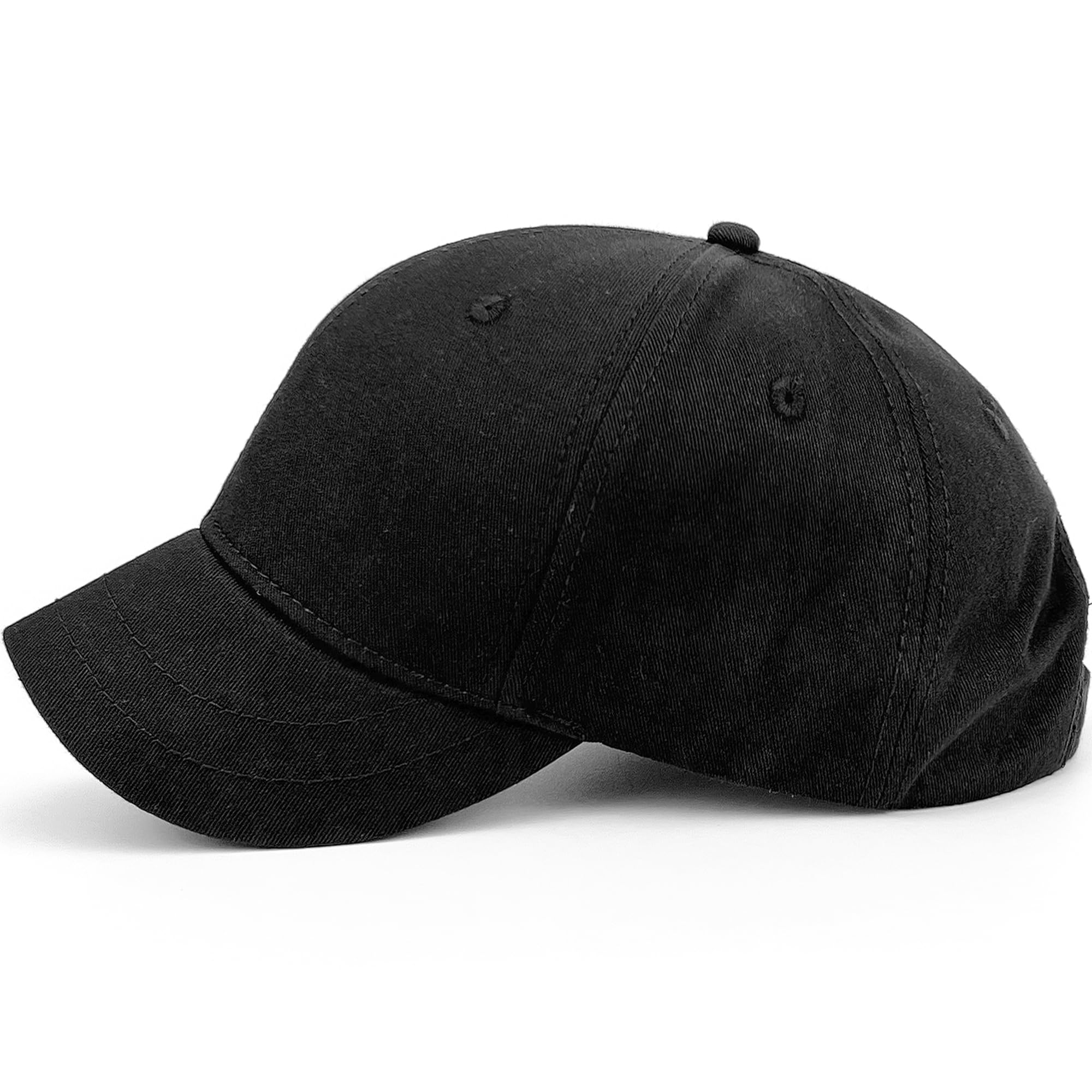 Masktide Structured Short Bill Baseball Caps for Men Short Bill Hats ...