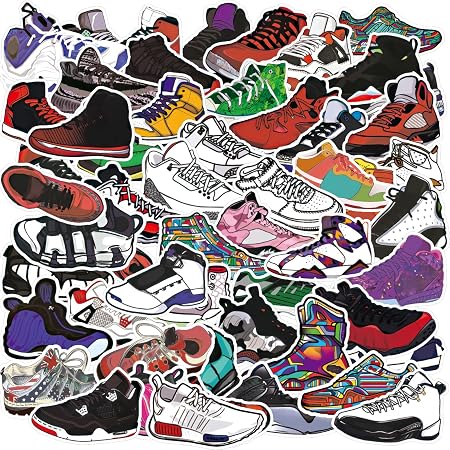 Amazon.com: Basketball Shoe Sneaker Stickers Cool Basketball Stickers ...
