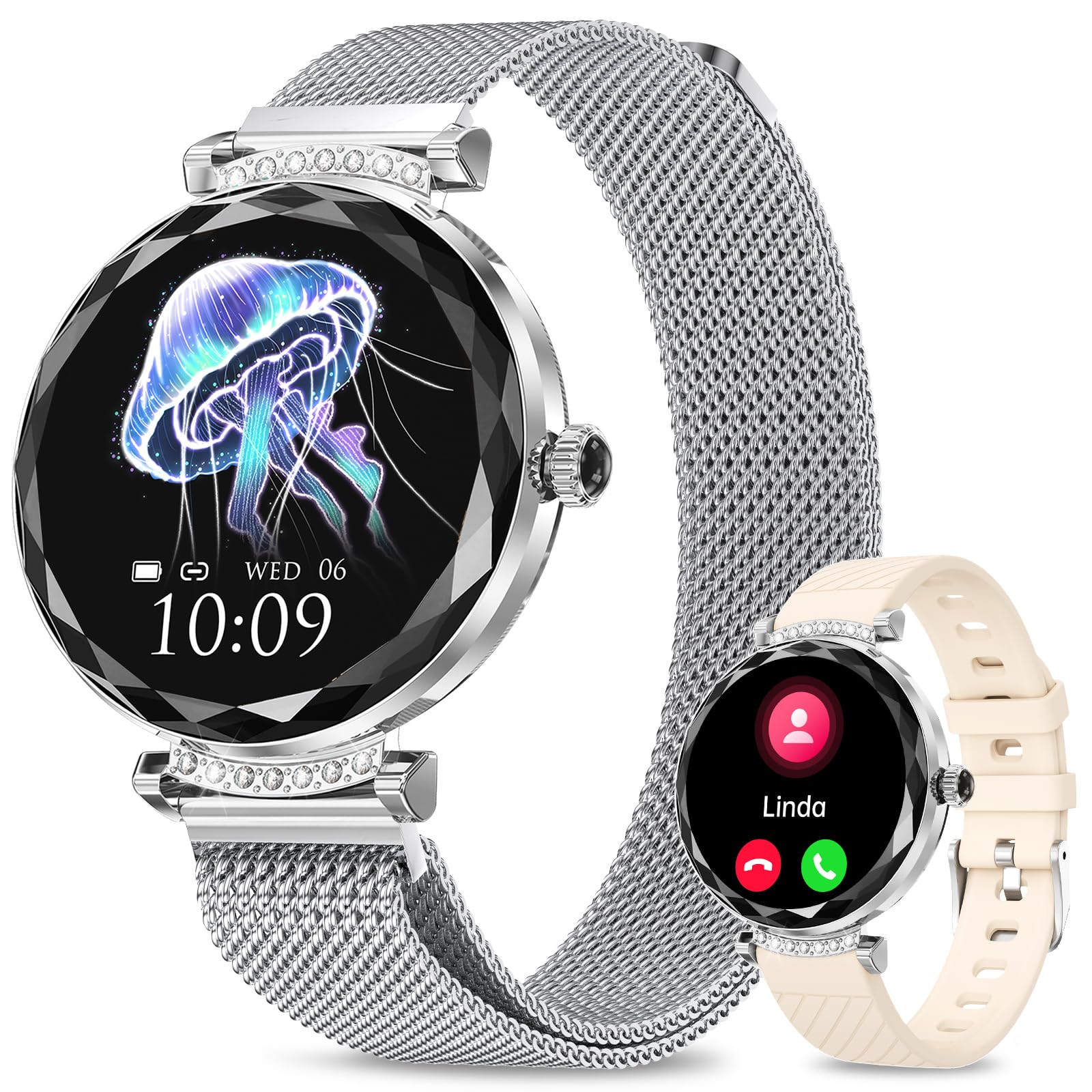 Smart Watches for Women,1.19" AMOLED Women Smart Watch With Bluetooth ...