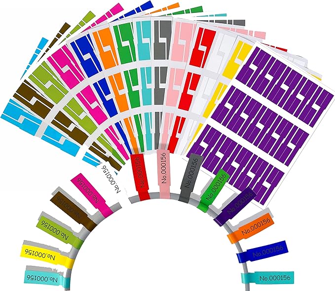 Amazon.com: 420 Pcs Cable Labels Tags, 14 Colors Waterproof Cord Labels ...