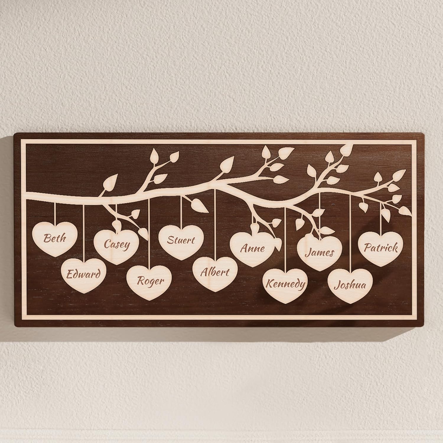 Amazon.com: ALBK Personalized Family Tree Signs - Custom Names Wood ...