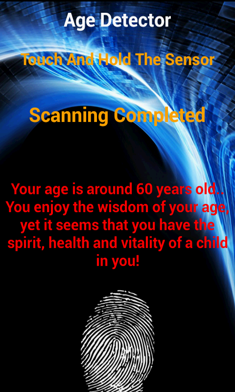 Age Detector Fingerprint Scanner - App on Amazon Appstore