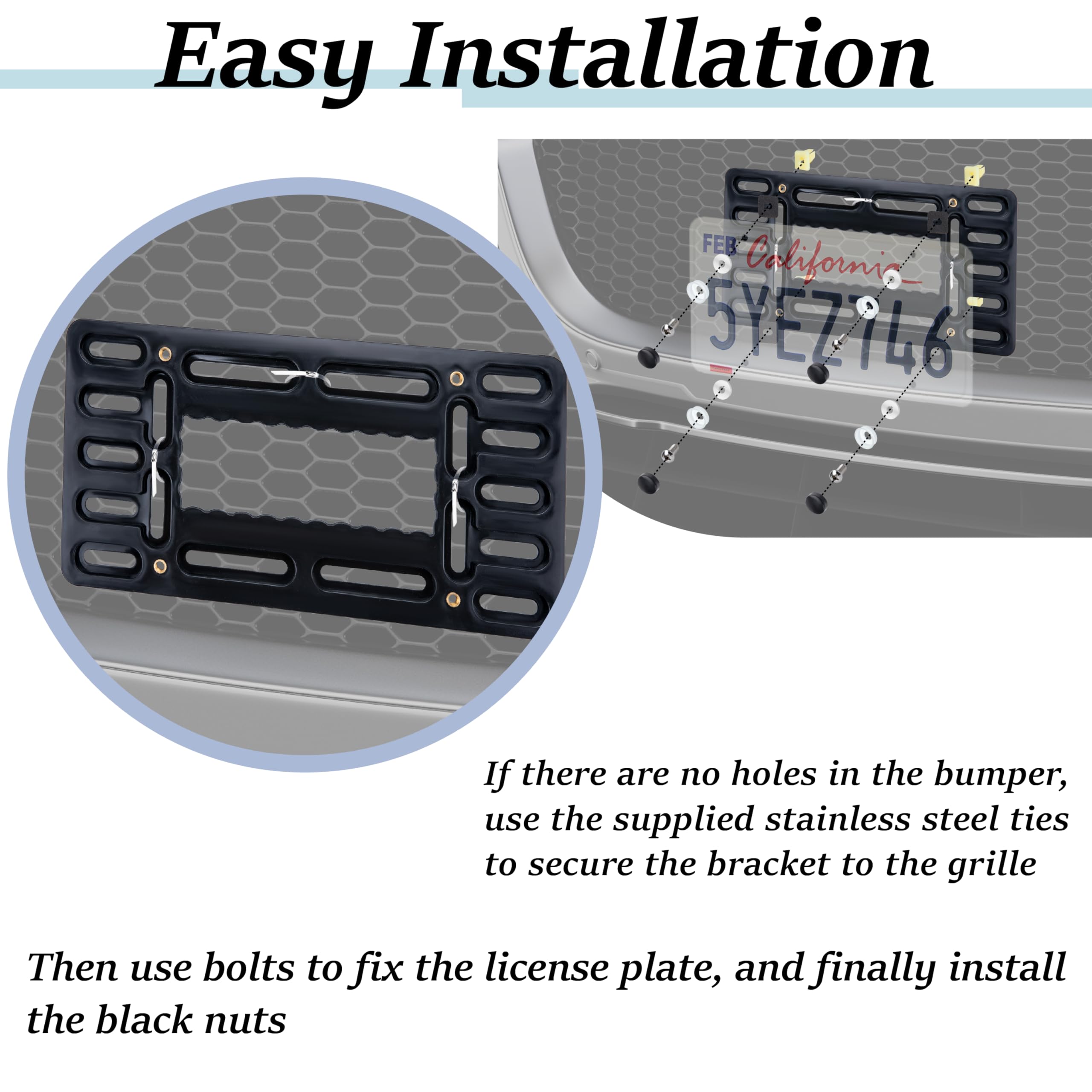 Snapklik.com : License Plate Bracket Holder, Front License Plate ...