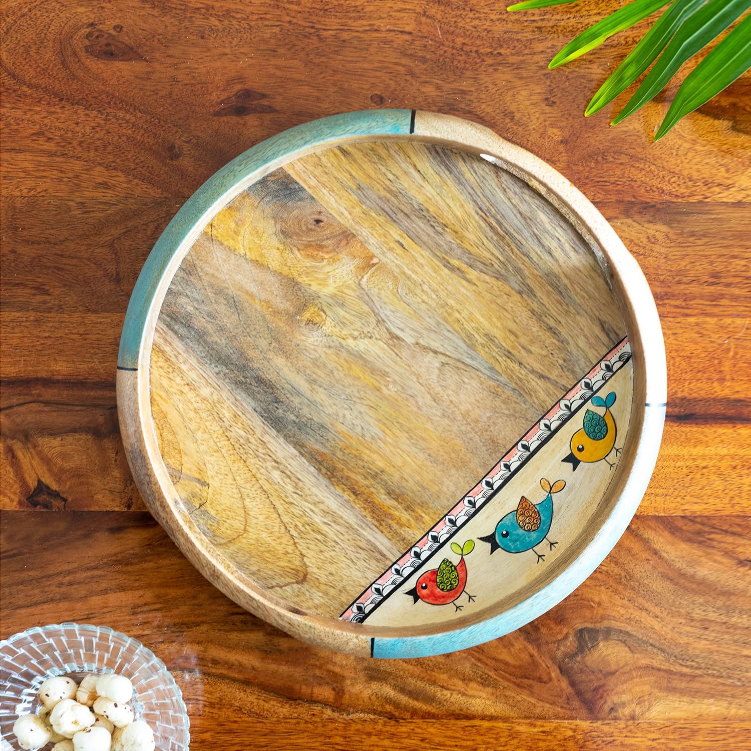 ExclusiveLane 'Flock of Birds' Decorative Wooden Tray for Serving ...