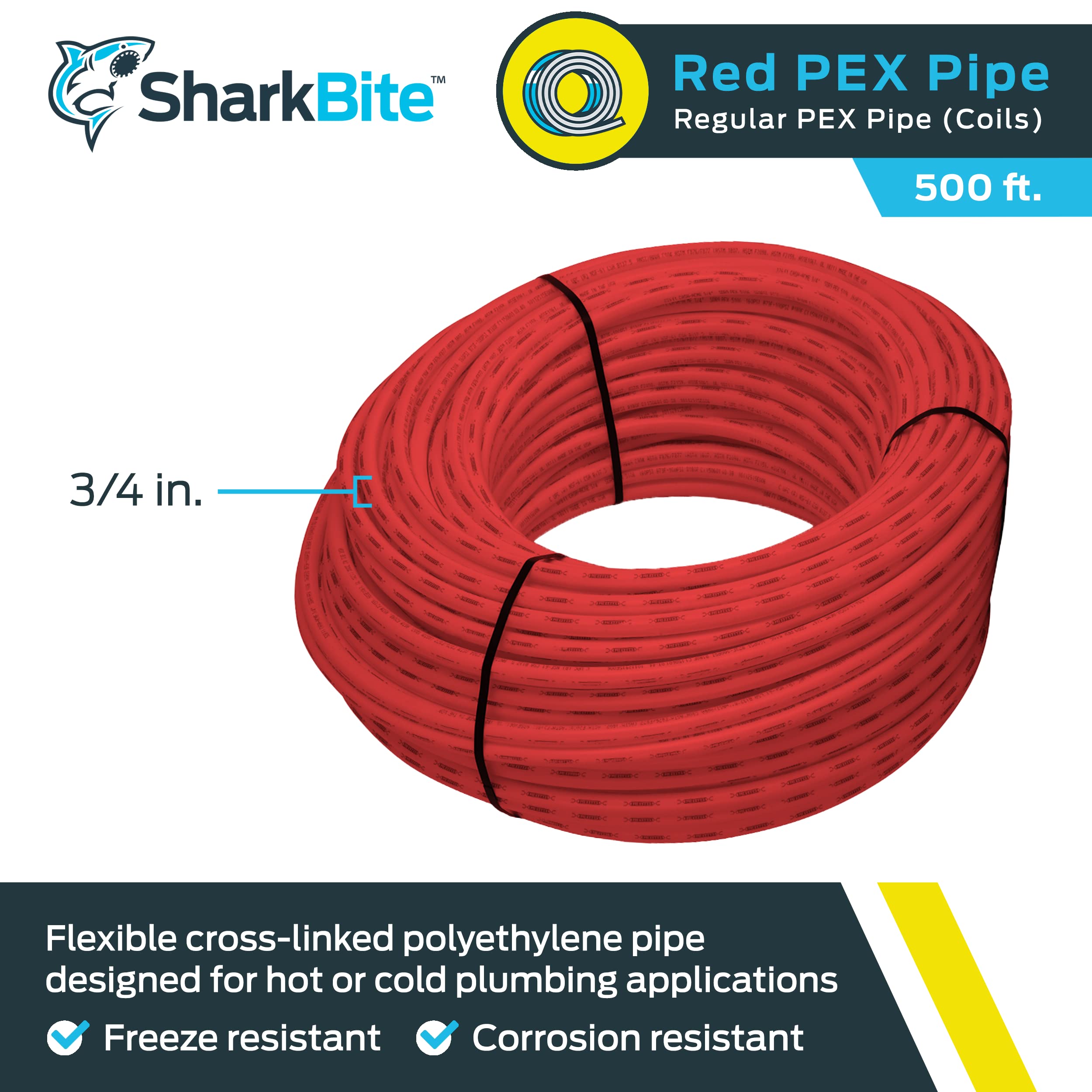 Snapklik.com : SharkBite 3/4 Inch X 500 Feet Red PEX-B
