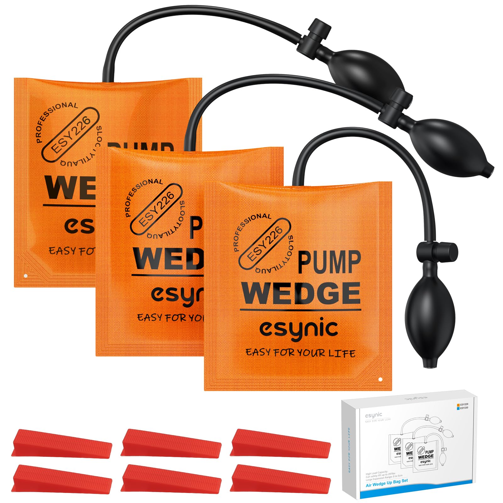 eSynic 3Pack Air Wedge Pump Up Bag Inflatable Winbags Smooth TPU Air ...
