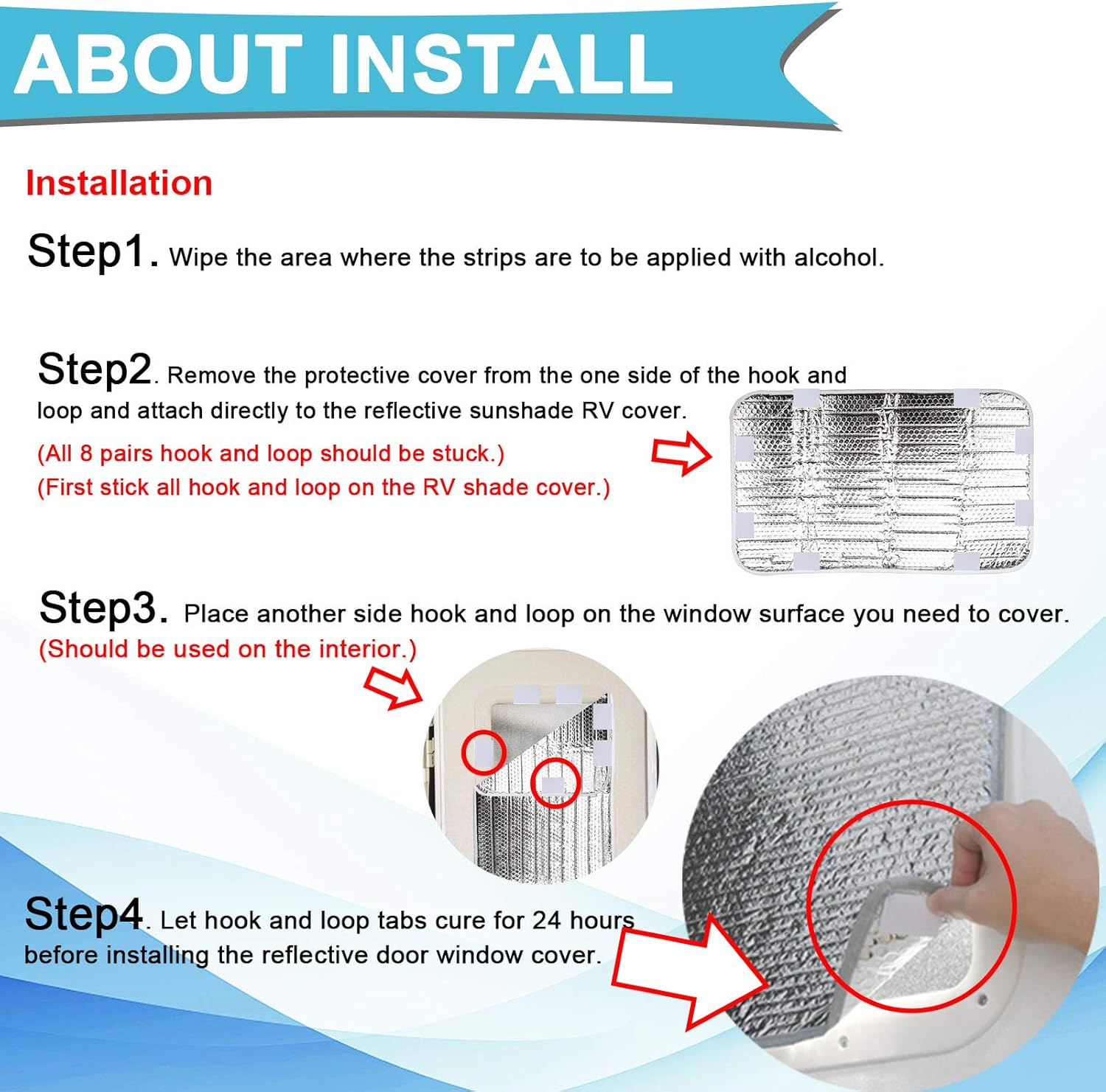 Interior Accessories 16 x 24 Inches Camper Skylight Reflective Shield ...