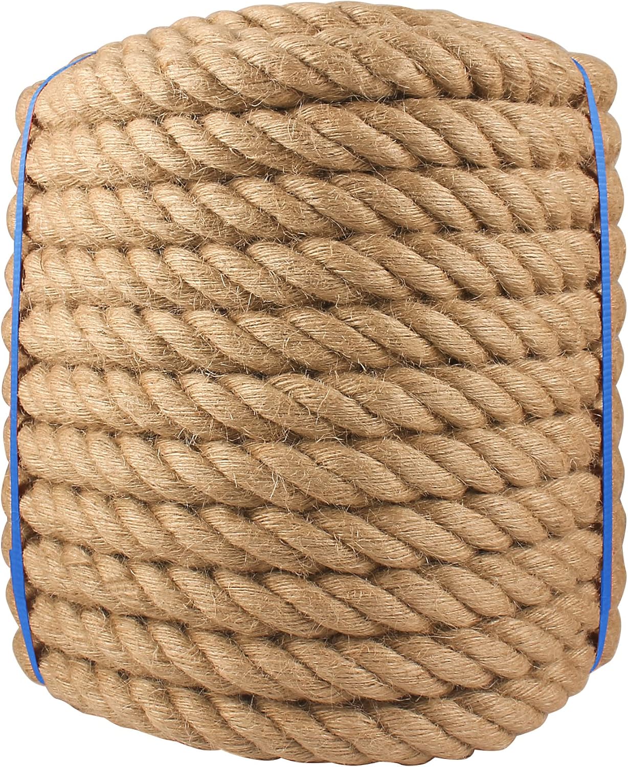 Manila Rope 1-1/4 Inch x 50ft - Natural Hemp Rope,Heavy Duty 4-Strand ...