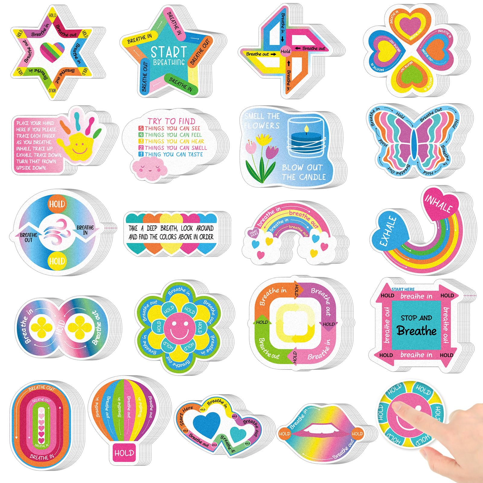 Snapklik.com : Engrowtic 180 Pcs Anxiety Sensory Stickers Sensory ...
