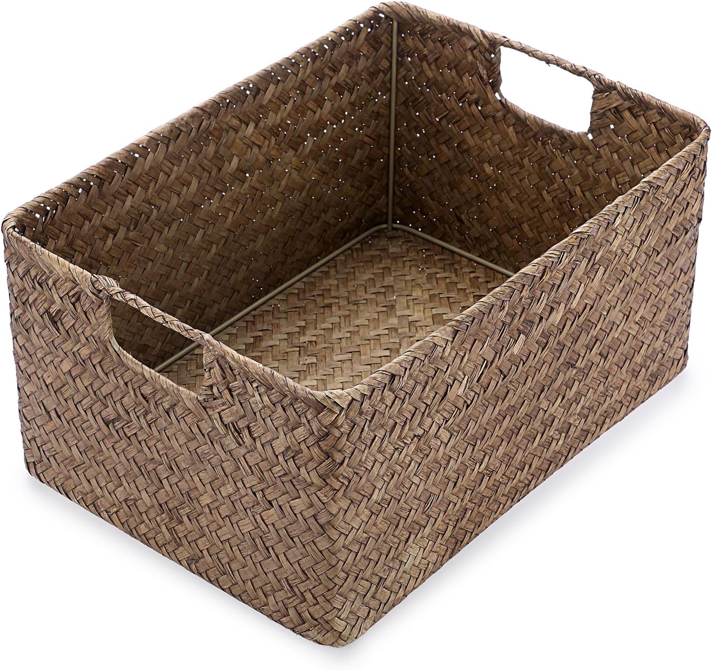 Amazon.com: GUSHBIN Wicker Storage Cubes with Handles - Natural ...