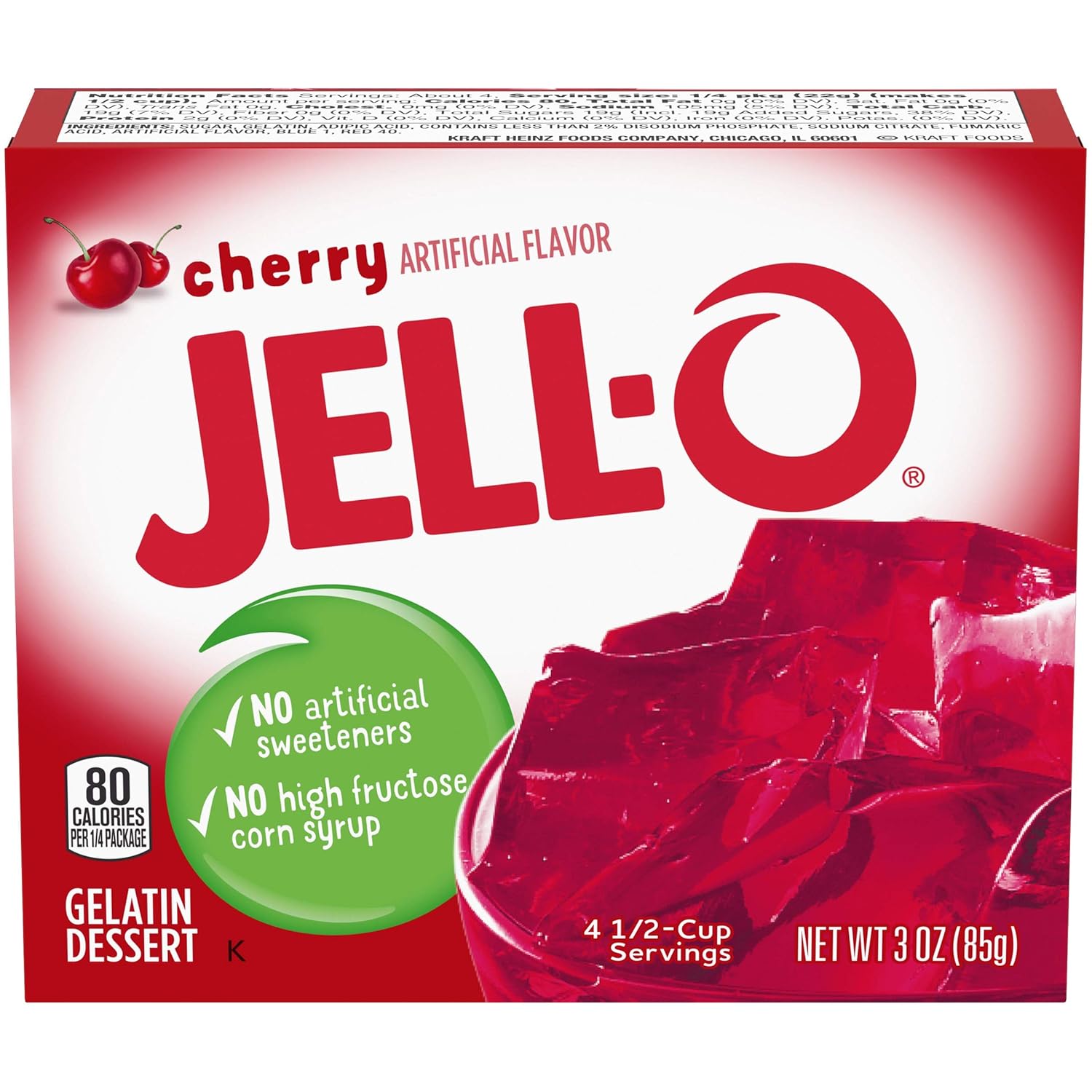 Amazon.com : Jell-O Cherry Gelatin Mix (3 oz Boxes, Pack of 6) : Everything Else
