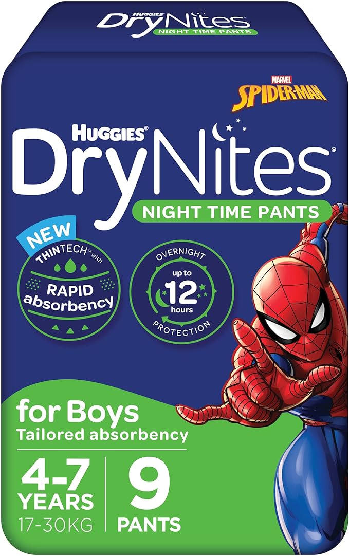 DryNites Night Time Pants for Boys 4-7 Years (17-30kg) 9 Count : Amazon ...
