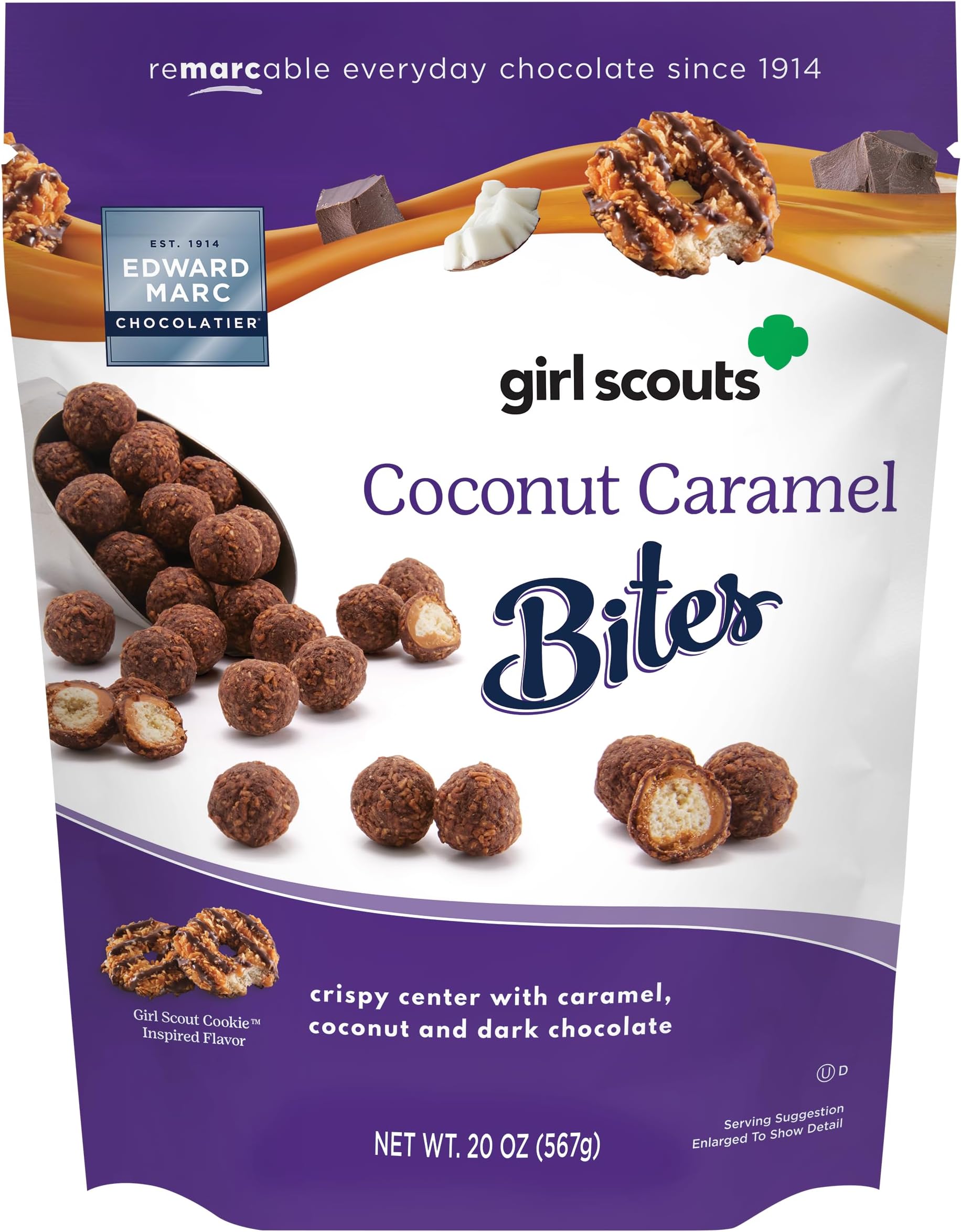 Amazon.com : Edward Marc Coconut Caramel Bites, 20 oz – Girl Scouts ...