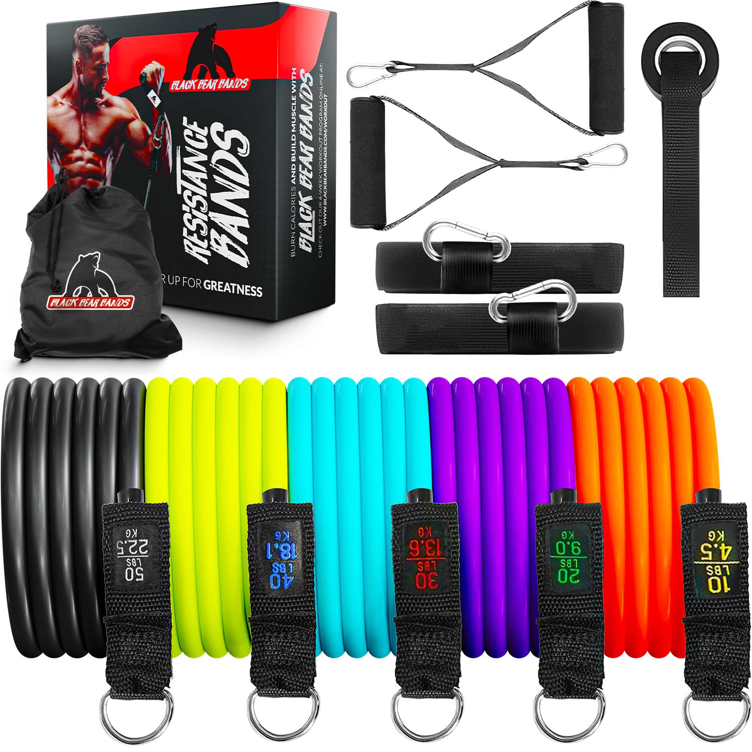 Resistance Band Set | Resistance Bands with Handles Space Rubber ...